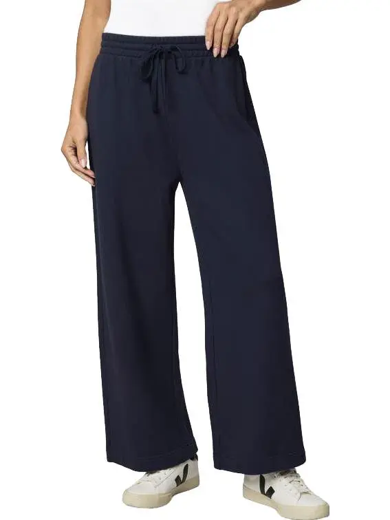 Splendid Matilda Wide Leg Terry Pants - Navy Blue