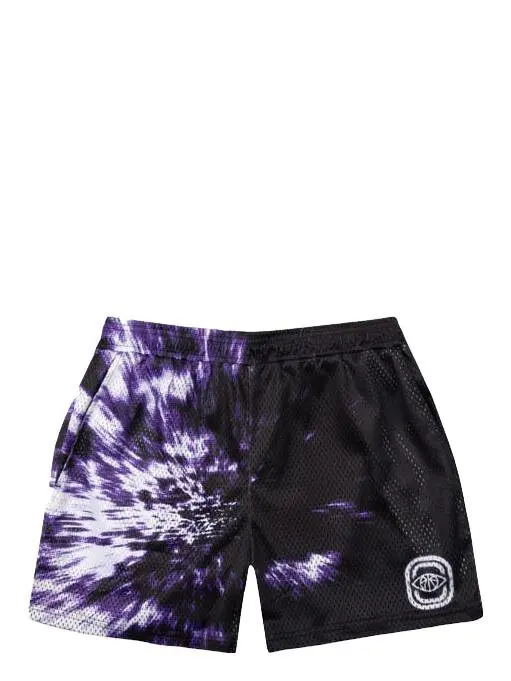 OVERTIME Motion Blur Mesh Shorts - Black