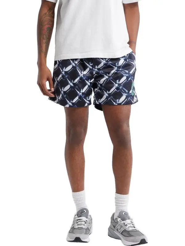 OVERTIME Metal Mesh Athletic Shorts - Grey