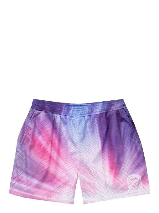 OVERTIME Motion Blur Mesh Shorts - Pink