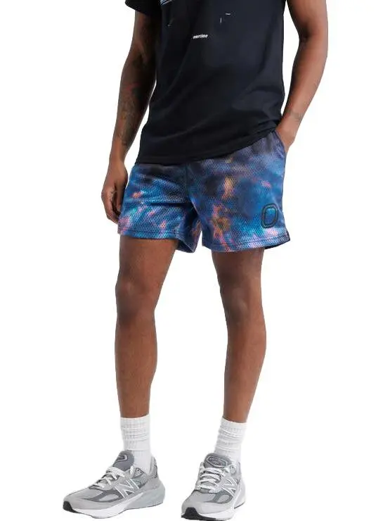 OVERTIME Chrometeam Aura Basketball Shorts - Blue Multi