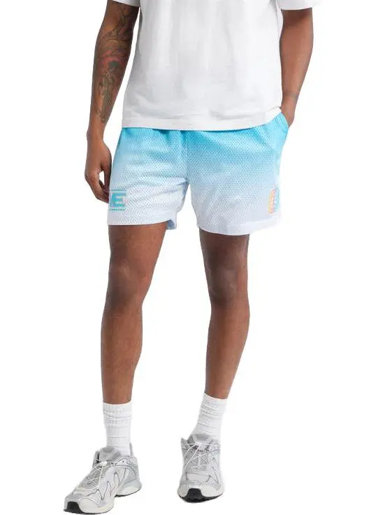 OVERTIME Elite Ombré Mesh Basketball Shorts - Blue