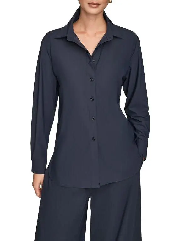 Donna Karan New York Button-front Shirt - Nightfall