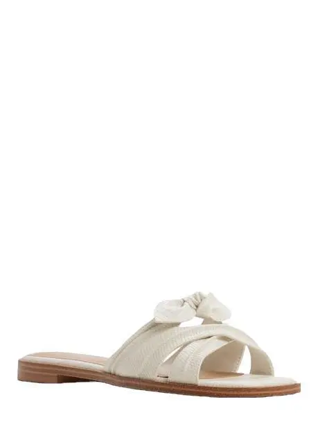 Aldo Sunbeam Knotted Slide Sandal - White/bone
