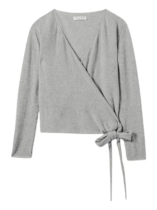 Johnstons Of Elgin Cashmere Ballet Wrap Cardigan - Grey