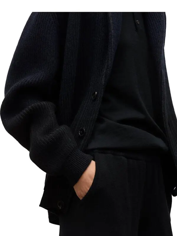 Johnstons Of Elgin Pioneer Cashmere Cardigan - Black