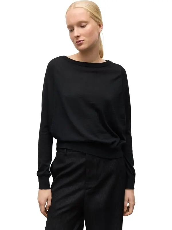 Johnstons Of Elgin Finola Superfine Cashmere Jumper - Black