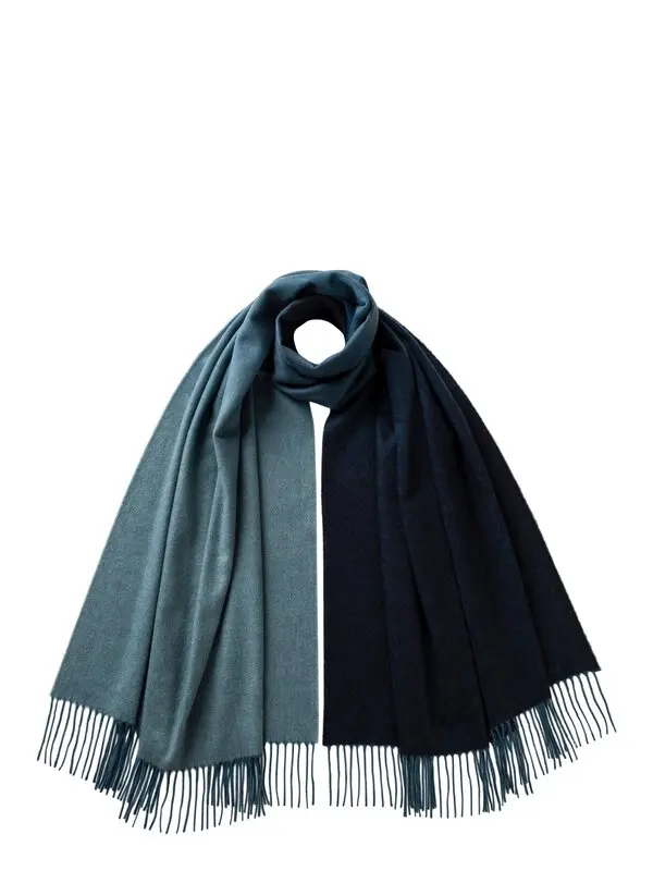 Johnstons Of Elgin Ombré Cashmere Stole - Blue