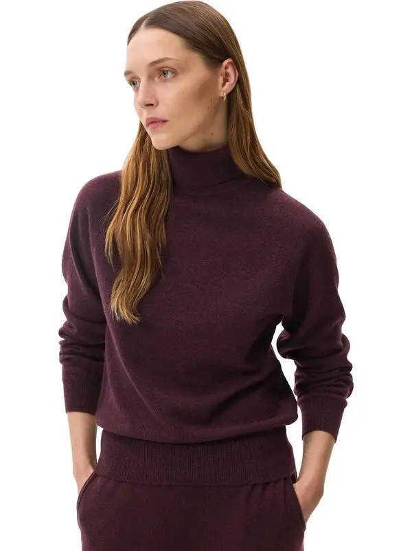 Johnstons Of Elgin Cashmere Roll Neck Jumper - Brown