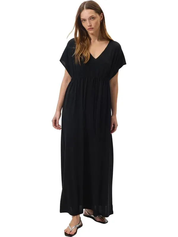 Johnstons Of Elgin Superfine Merino Maxi Dress - Black