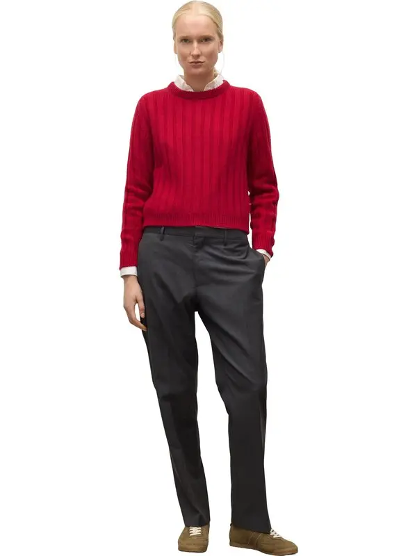 Johnstons Of Elgin Lecht Cashmere Crewneck Jumper - Red