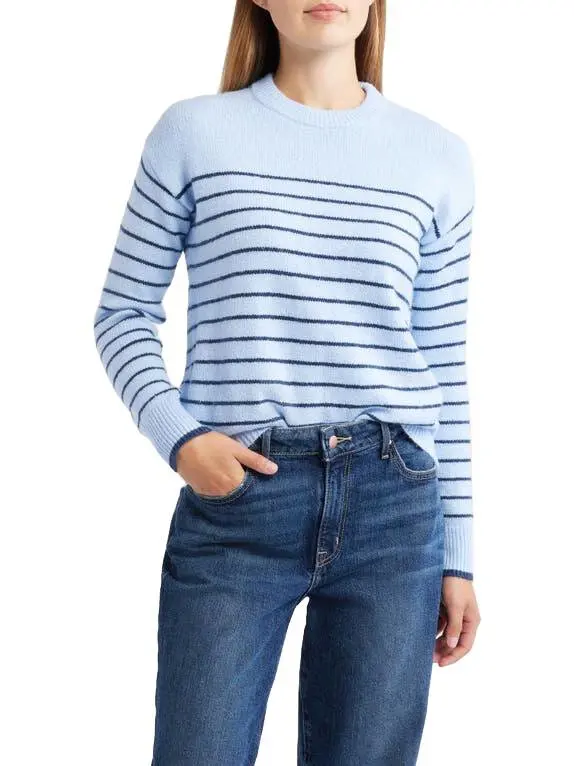 Caslon Stripe Relaxed Fit Sweater - Blue Windsurfer- Navy Stripe