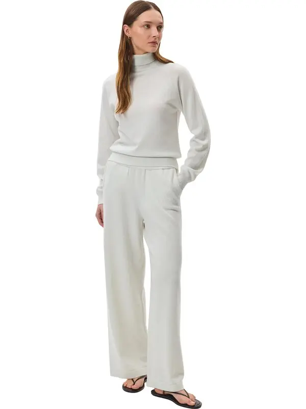 Johnstons Of Elgin High-rise Cashmere Culottes - White