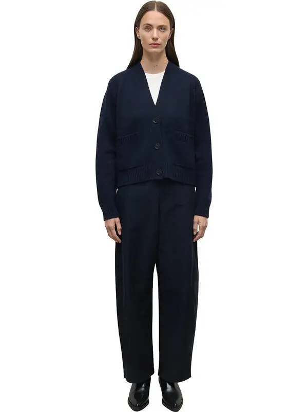 Johnstons Of Elgin Relaxed Fit Cashmere Cardigan - Navy