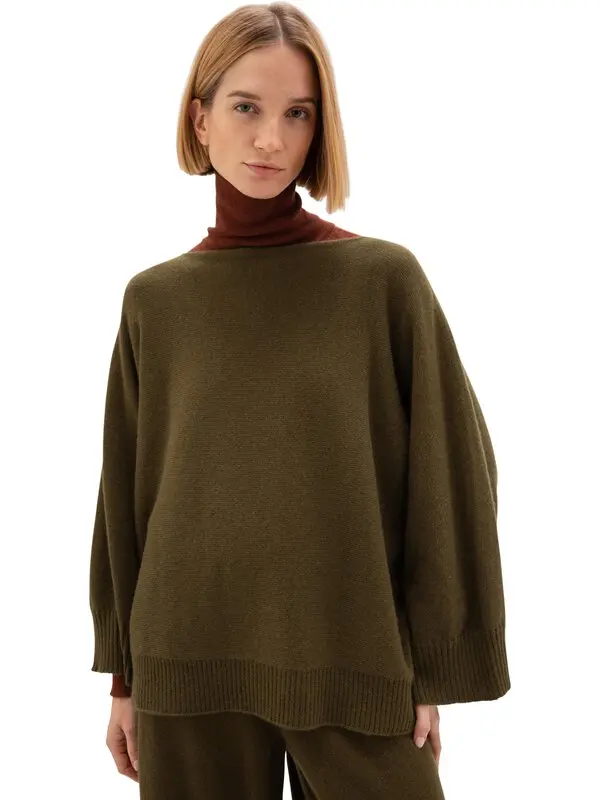 Johnstons Of Elgin Cashmere Cape Jumper - Green