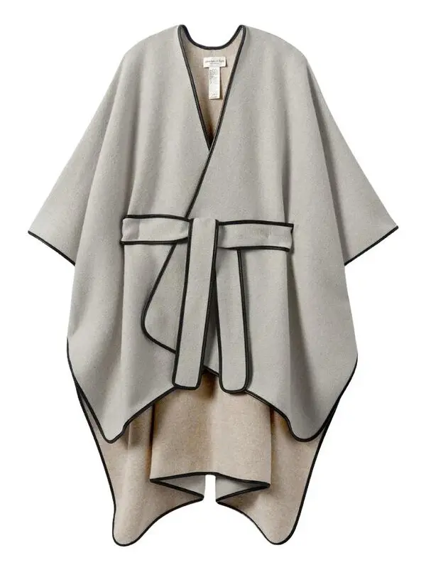 Johnstons Of Elgin Wool And Cashmere Cape - Natural