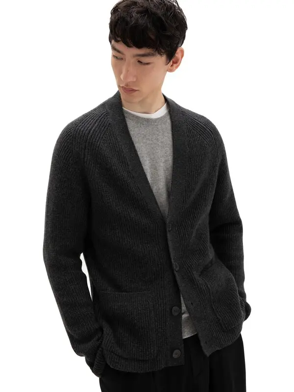 Johnstons Of Elgin Relaxed Cashmere Cardigan - Grey
