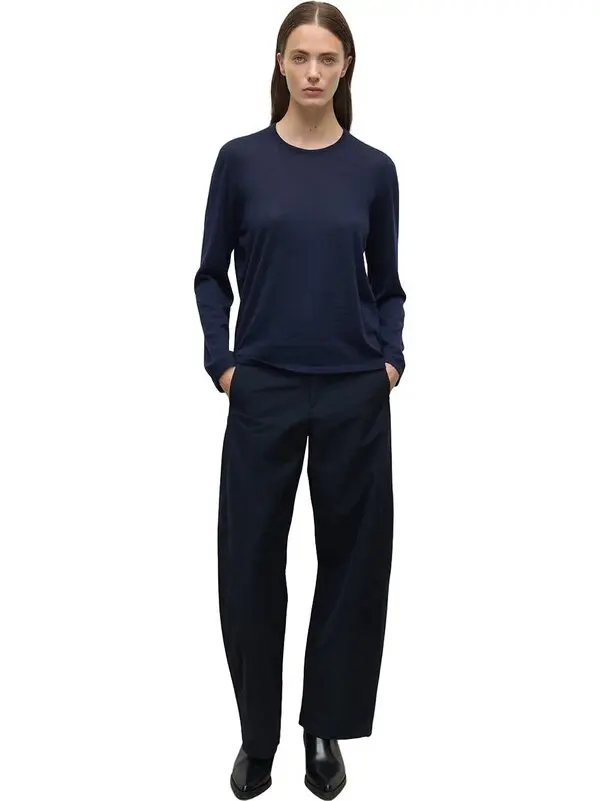 Johnstons Of Elgin Superfine Cashmere Jumper - Navy