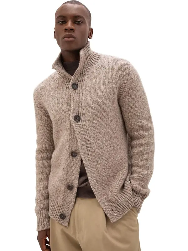Johnstons Of Elgin Donegal Cashmere Cardigan - Natural