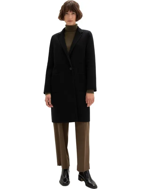 Johnstons Of Elgin Classic Cashmere Coat - Black