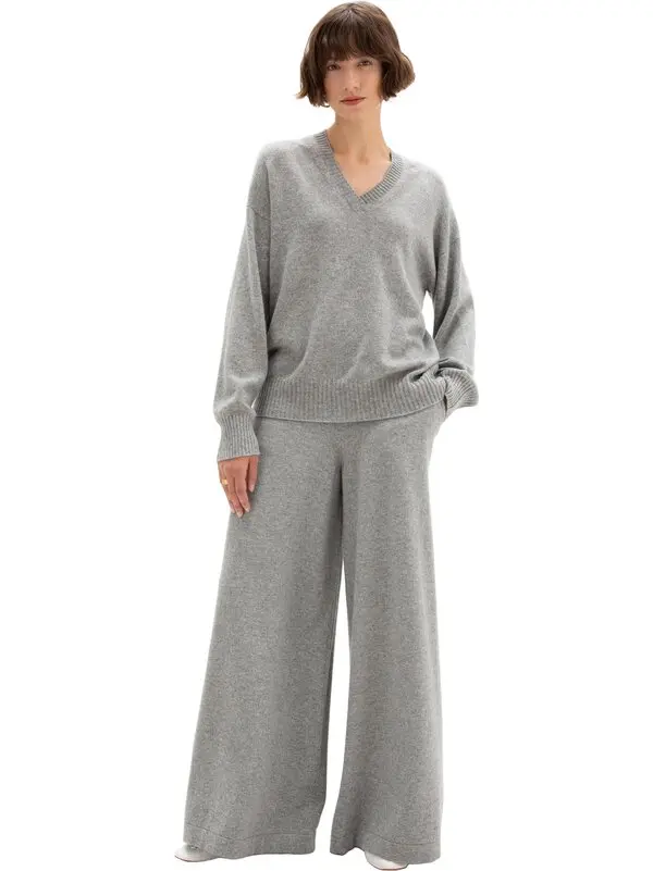 Johnstons Of Elgin Cashmere Slouch Pants - Grey