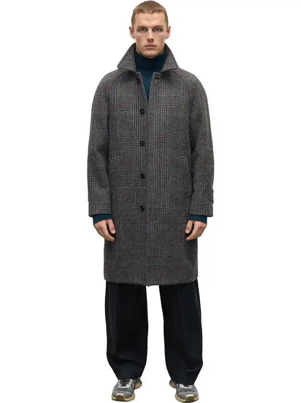 Johnstons Of Elgin The Balmacaan Coat - Grey