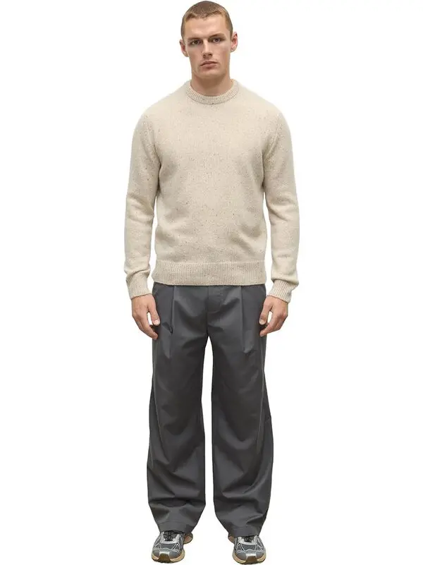 Johnstons Of Elgin Donegal Cashmere Marl Jumper - Cream