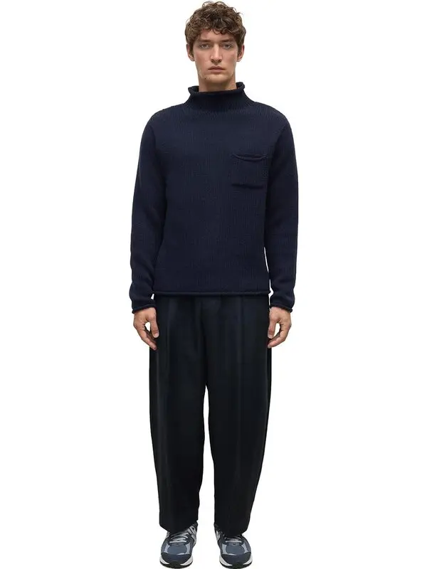 Johnstons Of Elgin Cashmere Fisherman Turtleneck - Navy