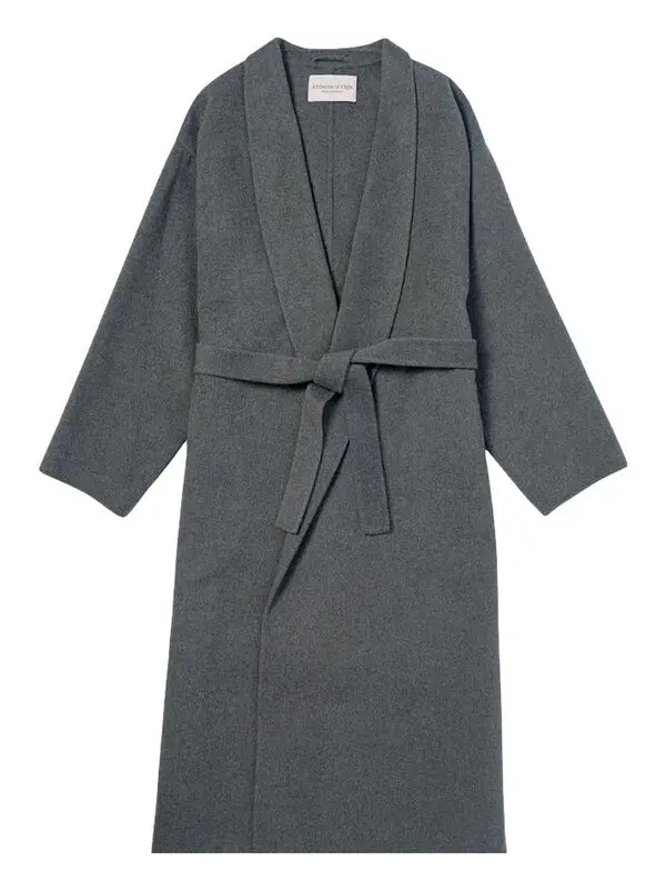 Johnstons Of Elgin Cashmere Wrap Coat - Grey