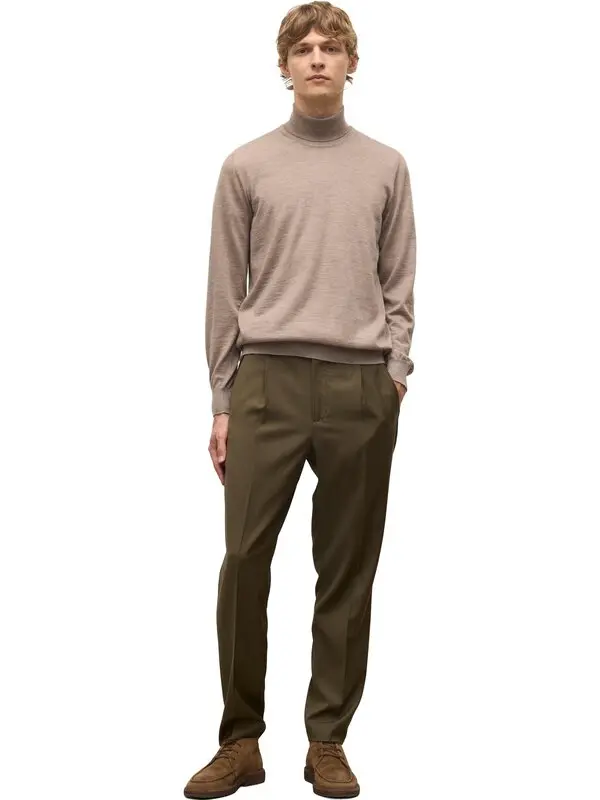 Johnstons Of Elgin Cashmere Roll Neck Jumper - Brown