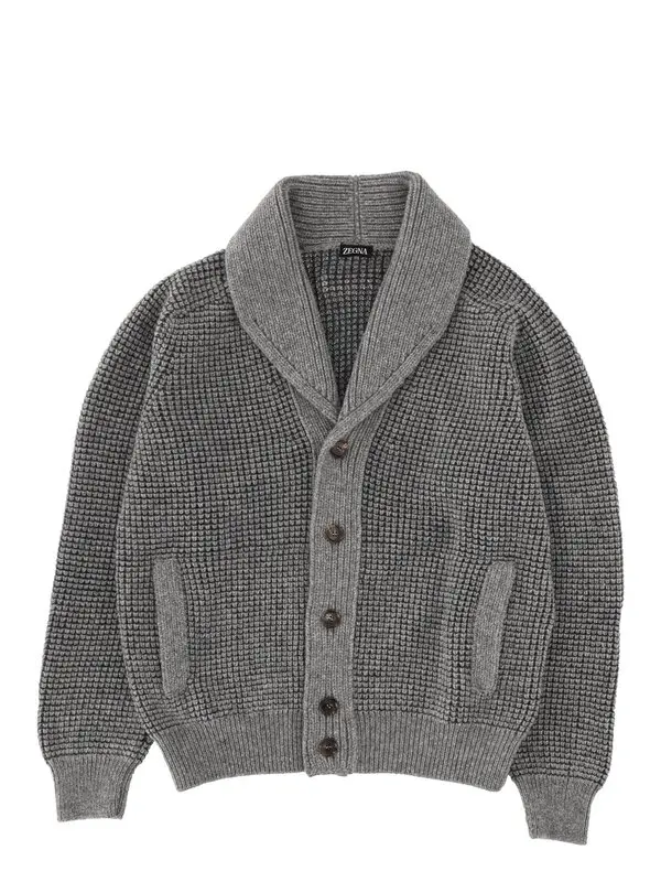 Zegna Cashmere Cardigan - Grey