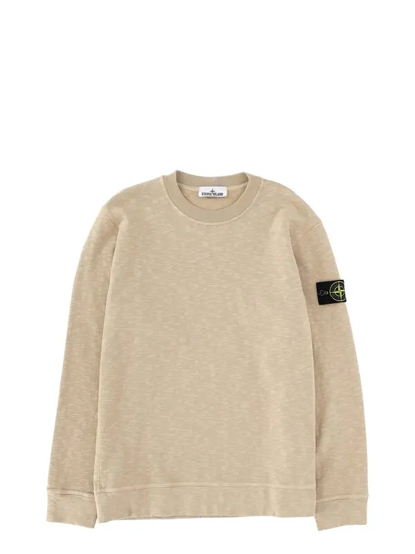 Stone Island Cotton Crewneck Sweatshirt - Beige