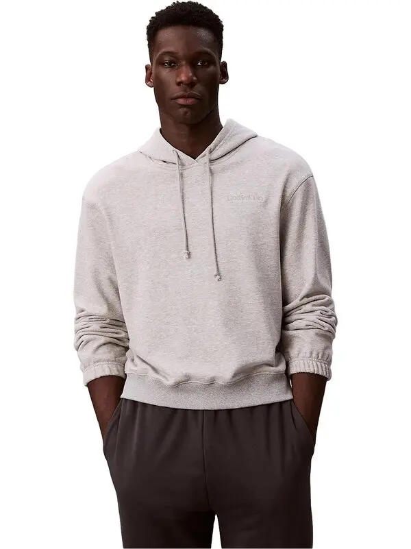Calvin Klein Cotton Terry Blend Sleep Hoodie - Grey Heather