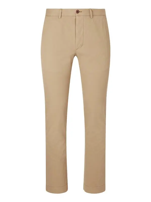 Sid Mashburn Straight-leg Garment-dyed Cotton-twill Trousers - Brown