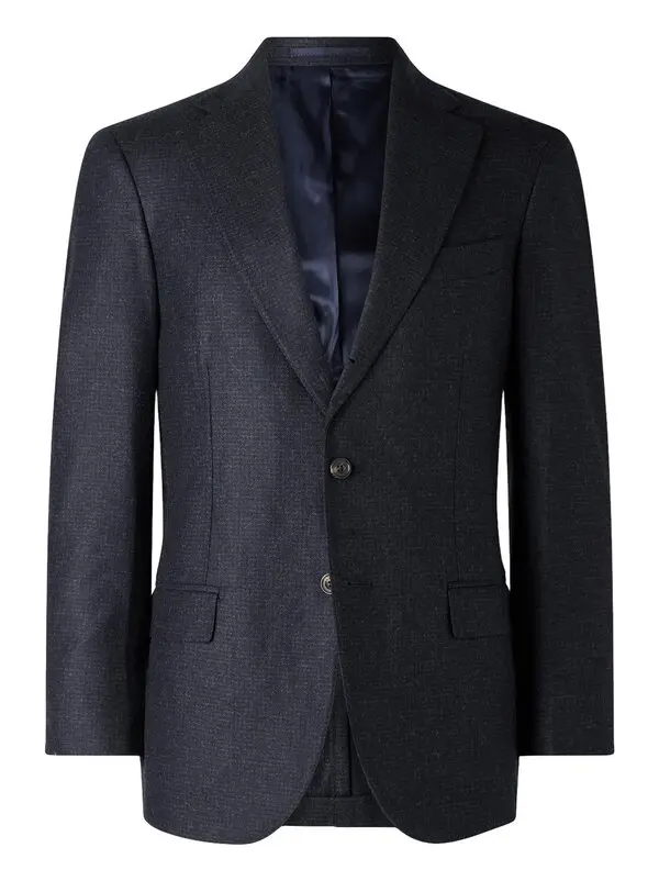 J. MUESER Waverly Wool Suit Jacket - Blue