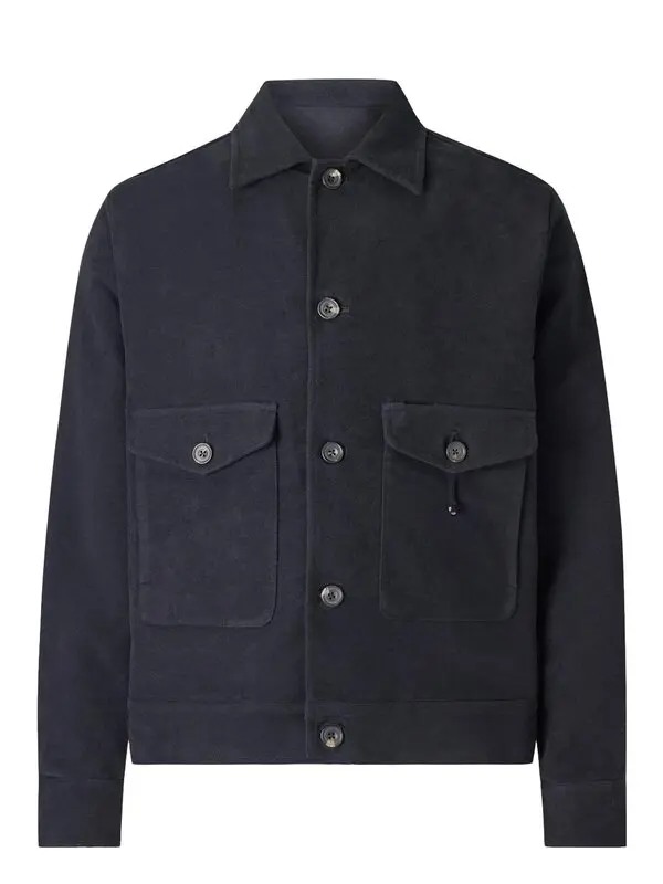 J. MUESER Marfa Cotton-moleskin Jacket - Black