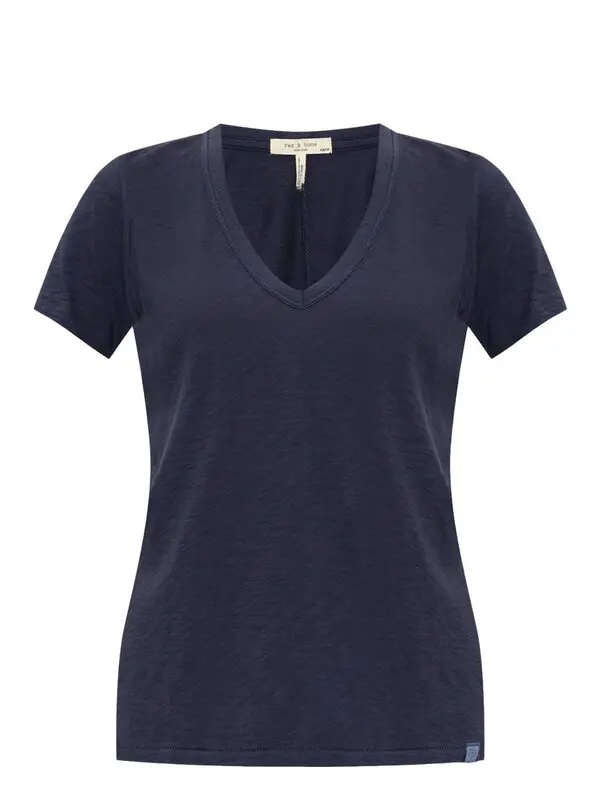 Rag & Bone T-shirt In Organic Cotton - Navy Blue