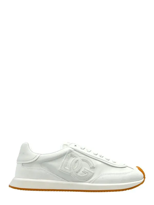 Dolce & Gabbana Logo Leather Sneakers - White