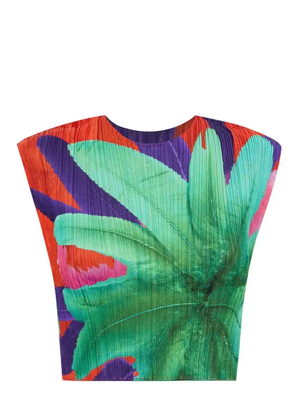 Issey Miyake Pleated Top - Multicolour