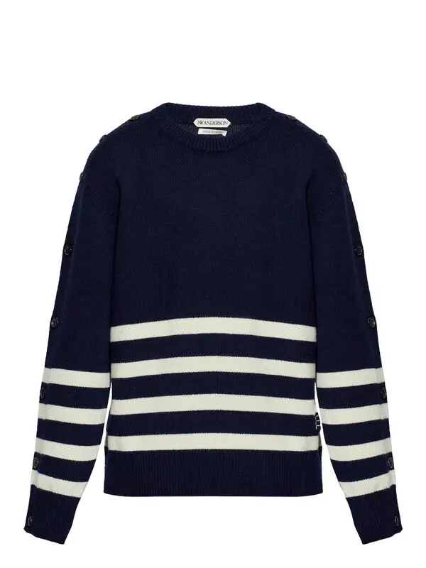 JW Anderson Wool Sweater - Navy Blue
