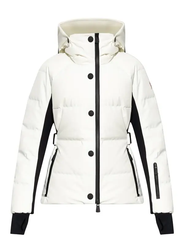 Moncler Fitted Jacket With Hood - White