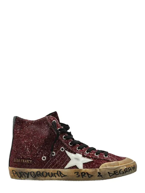 Golden Goose Francy Penstar Classic High-top Sneakers - Burgundy