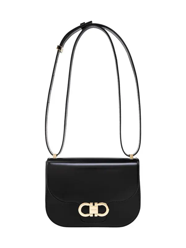 FERRAGAMO Double Shoulder Bag - Black