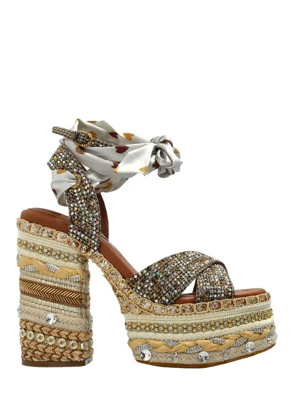 Kurt Geiger Chelsea Platform Sandals - Beige