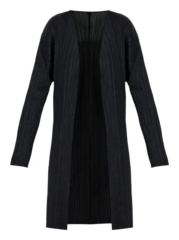 Issey Miyake Pleated Coat - Black