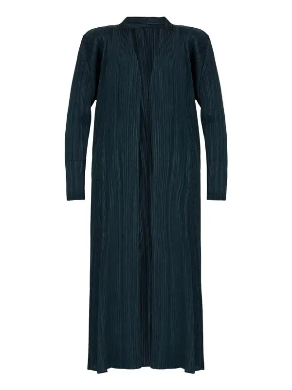 Issey Miyake Pleated Coat - Green
