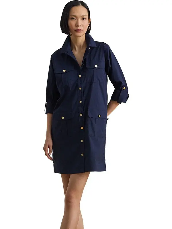 Ralph Lauren Cotton-blend Shirtdress - Refined Navy