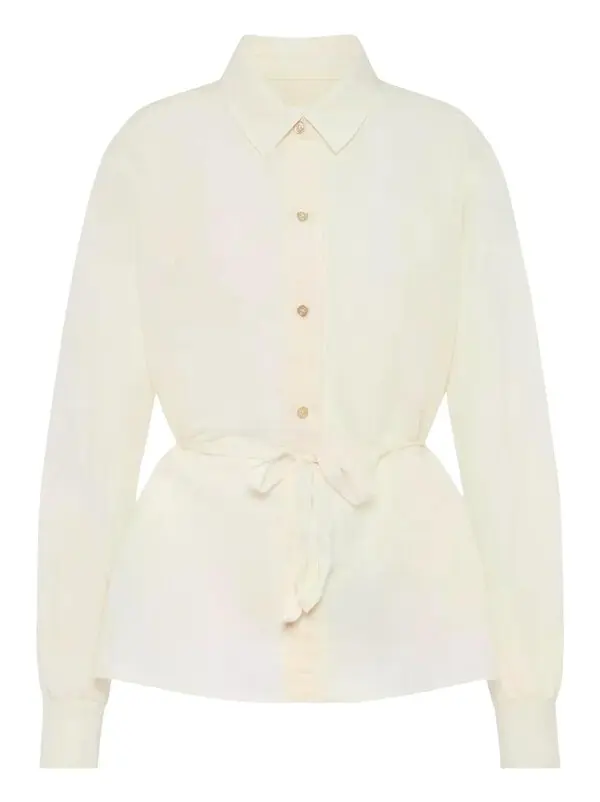MAISON MARGIELA Belted Long-sleeve Shirt - Neutrals