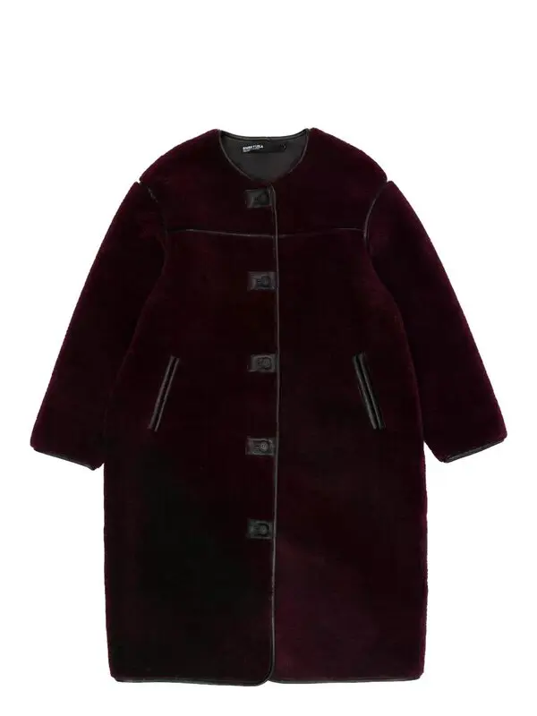Bimba Y Lola Buttoned Trim Coat - Red