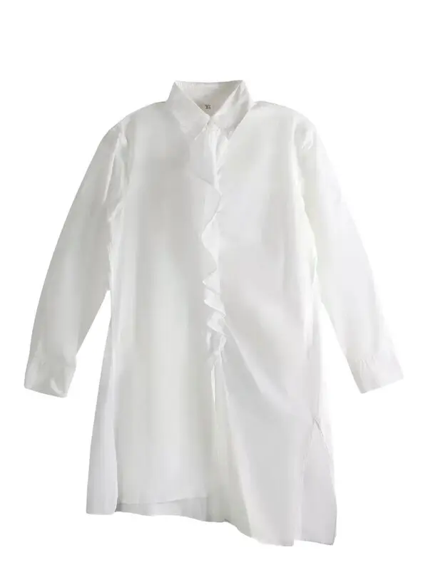 Y’s Ruffled Shirt - White